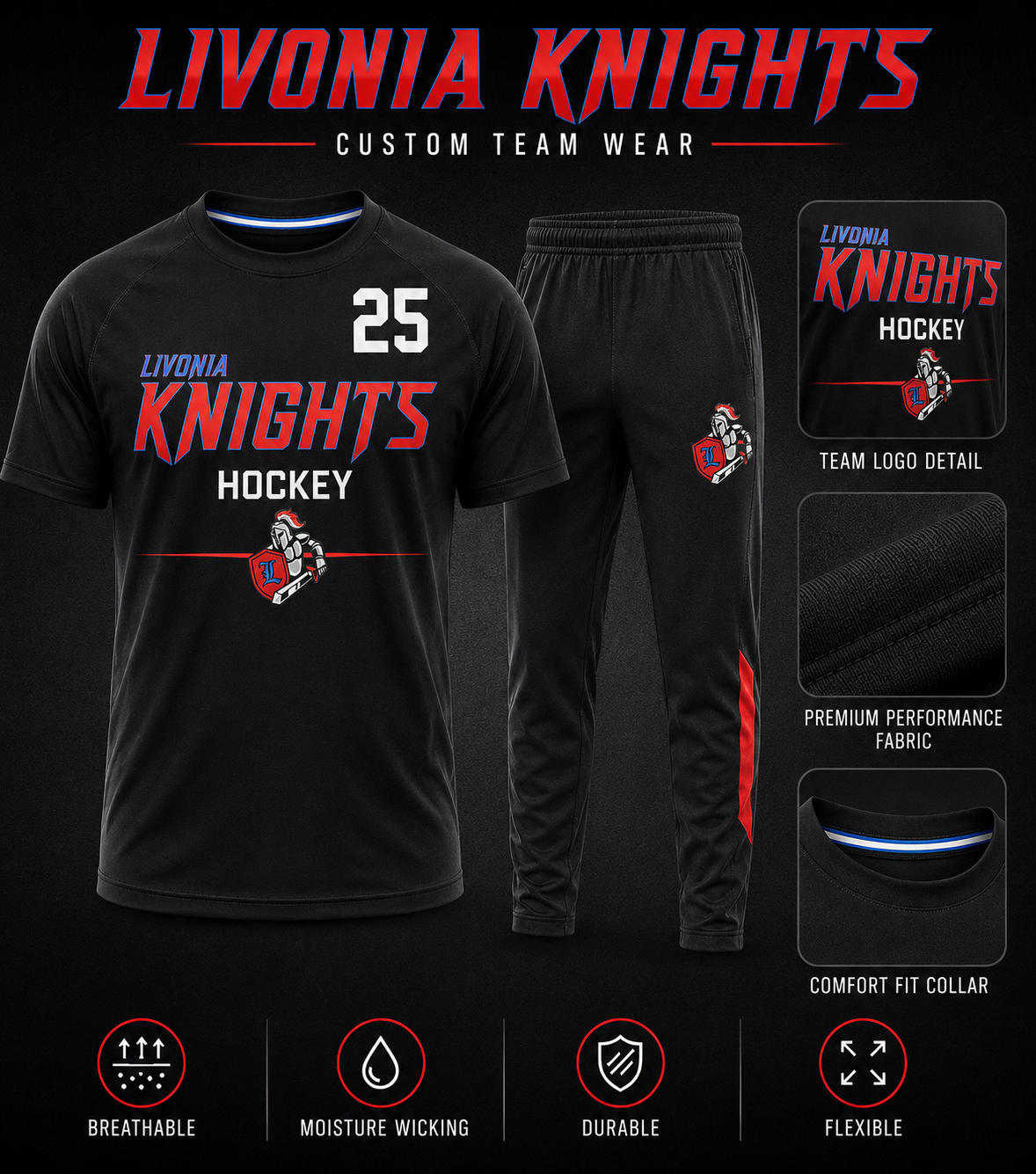 Custom Hockey Uniforms & Team Apparel | Petey & Gorsey